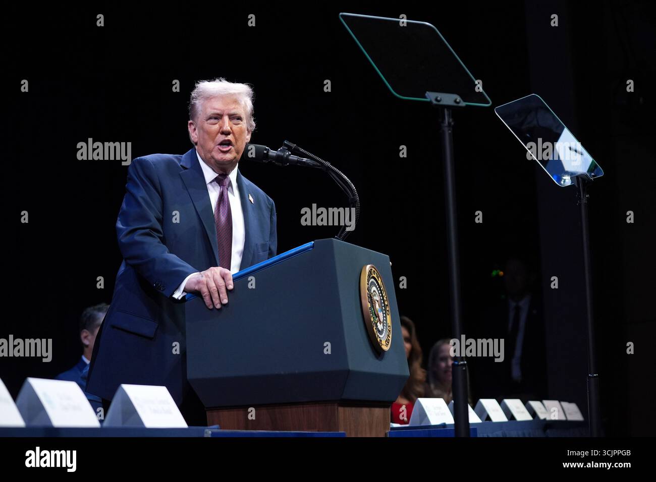 President Donald Trump speaks to the White House Religious Liberty ...