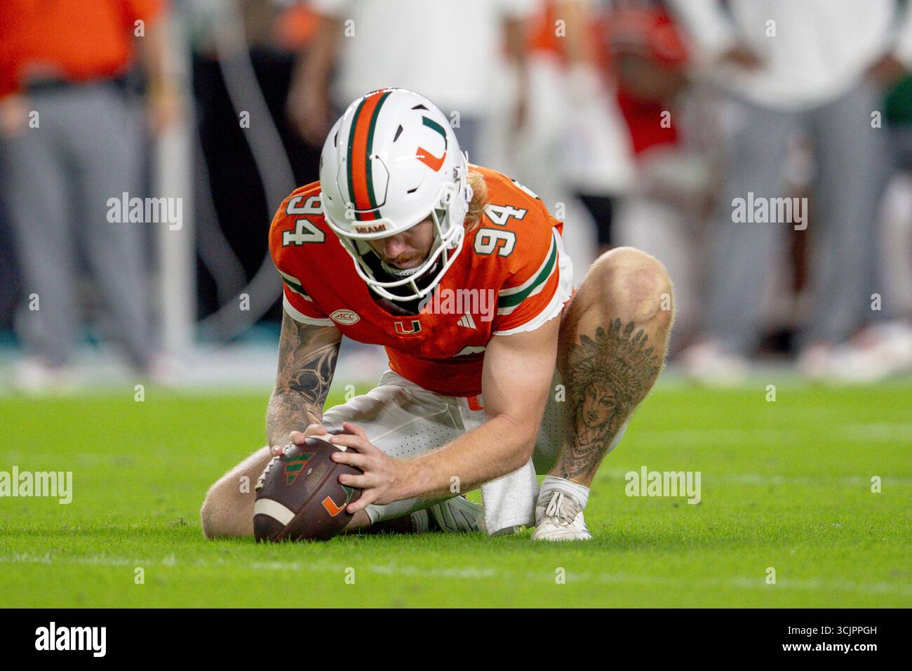 MIAMI GARDENS, FL - SEPTEMBER 06: Miami Hurricanes punter Dylan Joyce ...