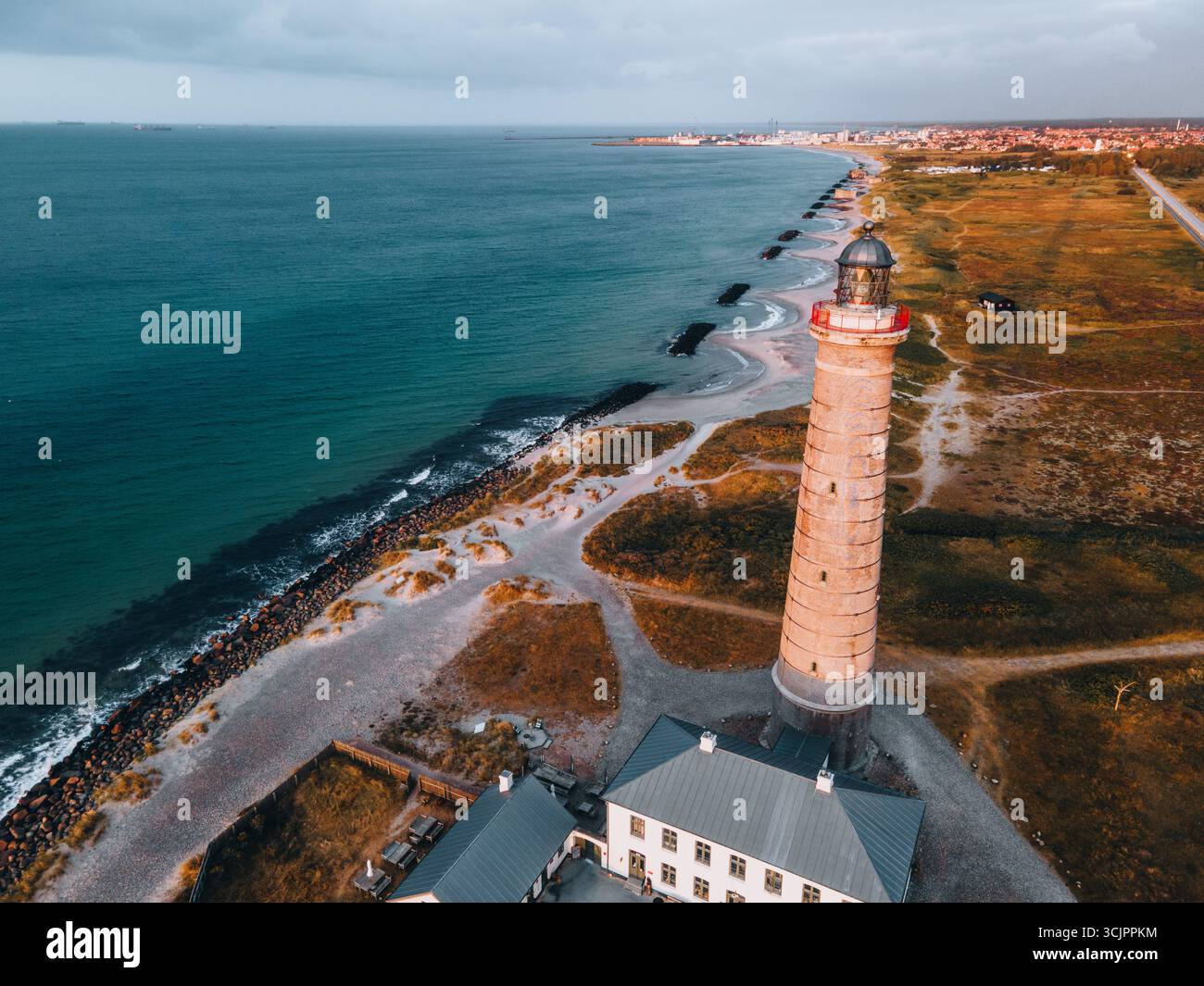 Aerial views of Grenen in Skagen, Denmark Stock Photo - Alamy