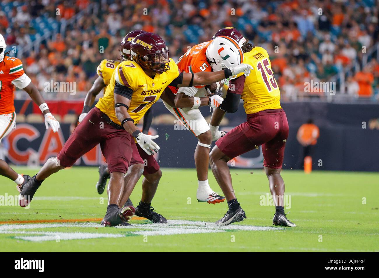 MIAMI GARDENS, FL - SEPTEMBER 06: Miami Hurricanes wide receiver Ray ...