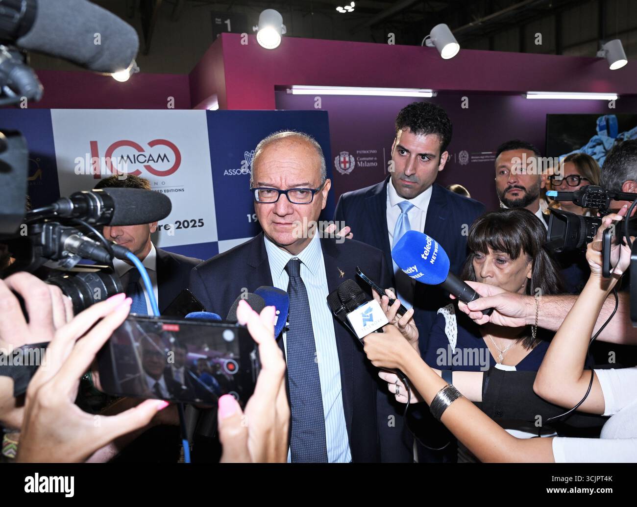 Milan, Italy MICAM 2025 Rho Fiera Giuseppe Valditara Minister of ...
