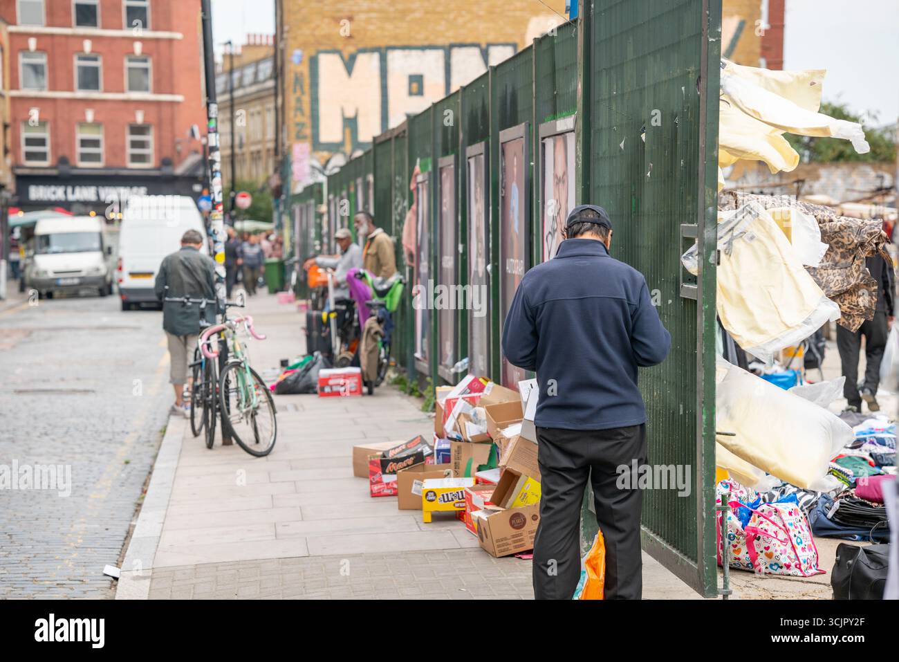 Brick Lane street market in London Stock Photo - Alamy