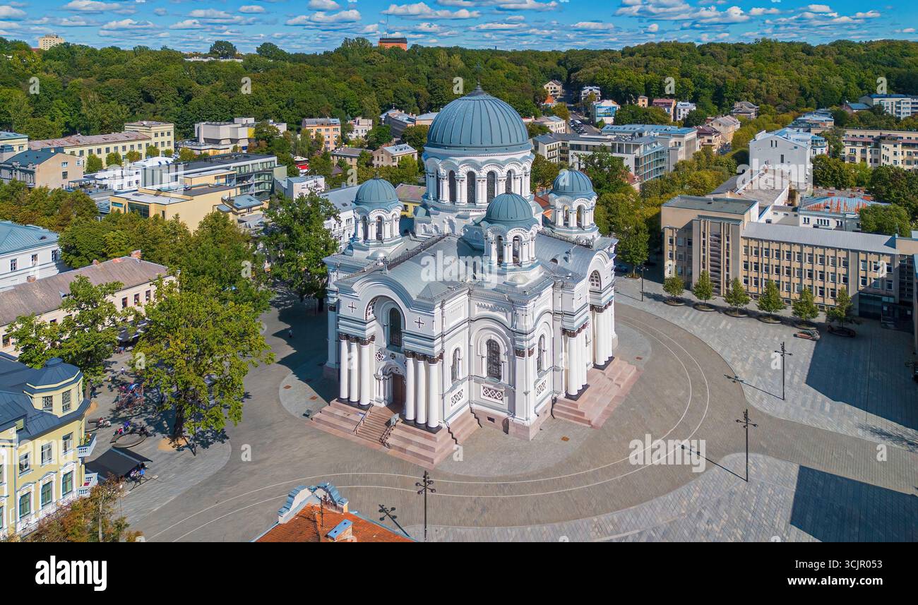 Aerial view of the Church of St. Michael the Archangel aka Garrison ...
