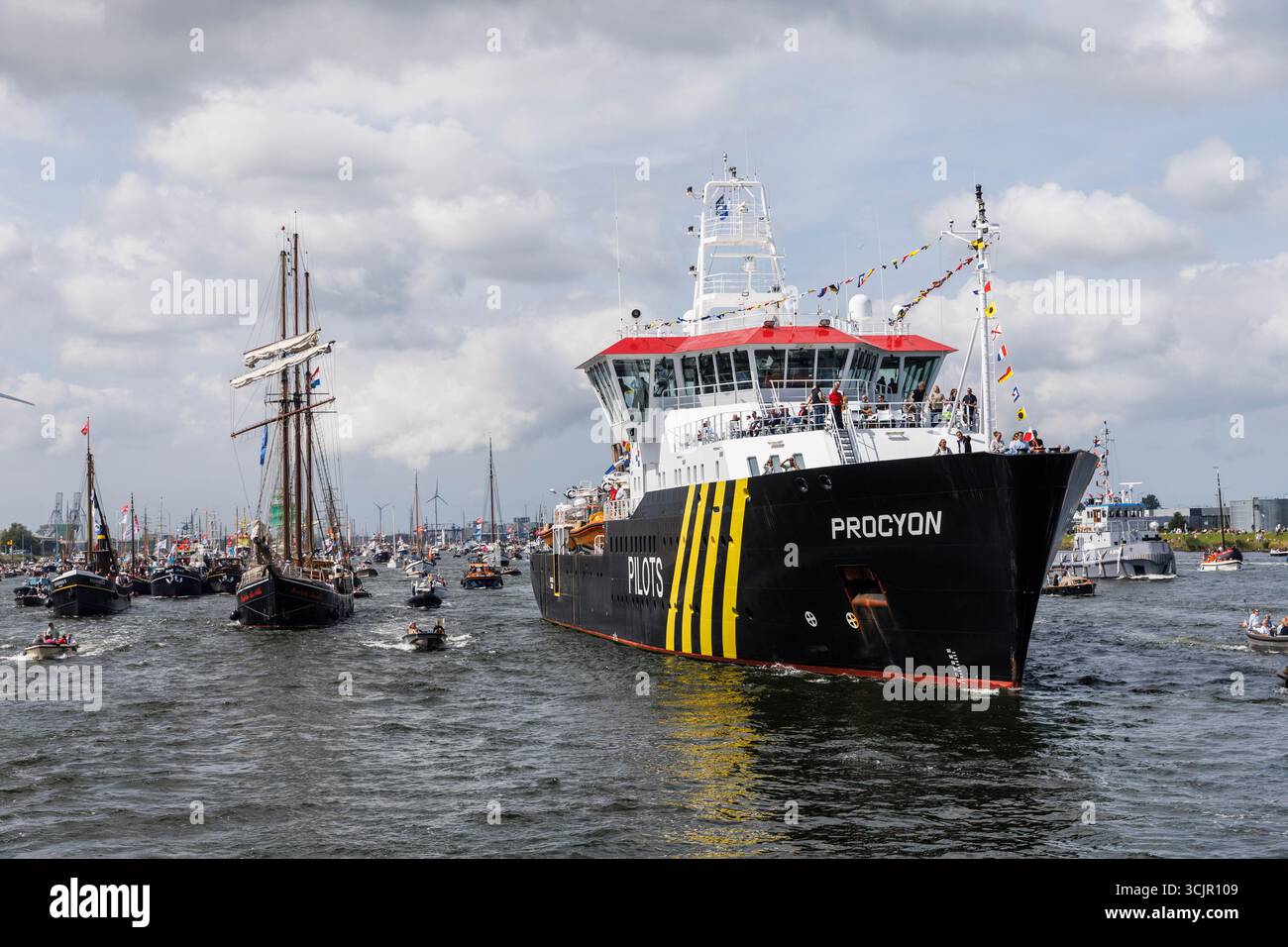 sail-in parade of the Sail Amsterdam, August 20, 2025, pilot station ...