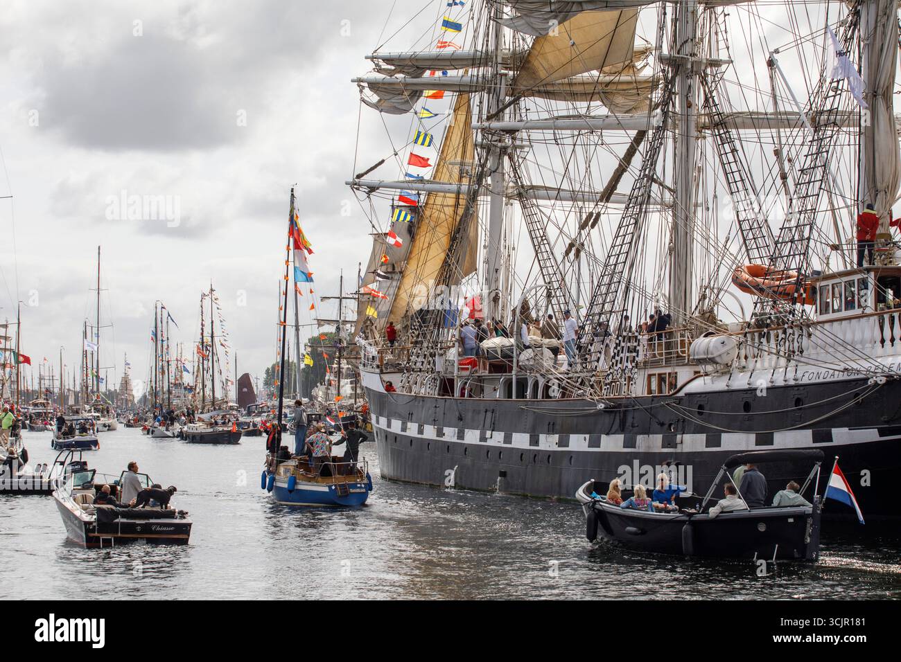 sail-in parade of the Sail Amsterdam, August 20, 2025, the barque Belem ...