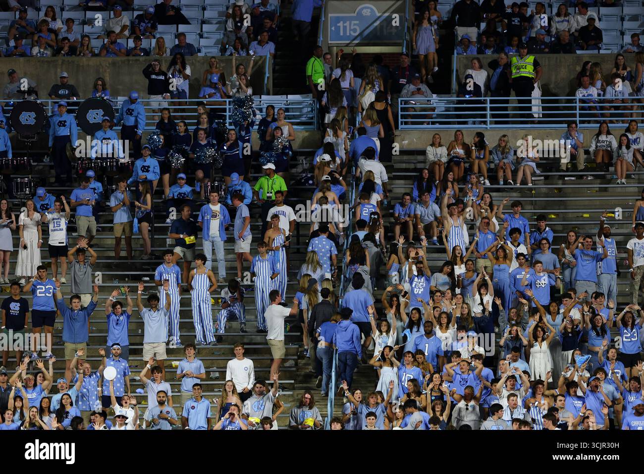 North Carolina fans walk out during an NCAA college football game ...