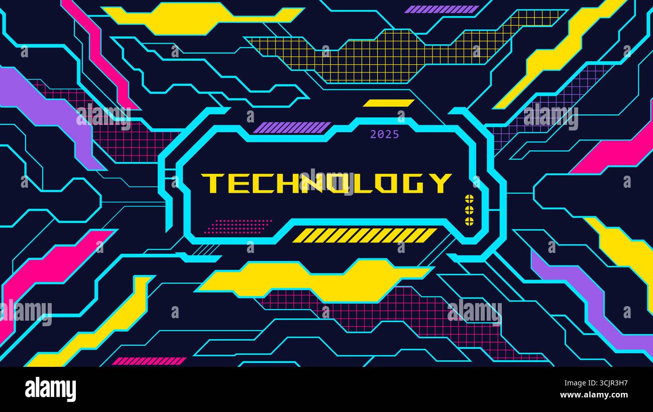 Technology information background glowing elements Stock Vector Images ...