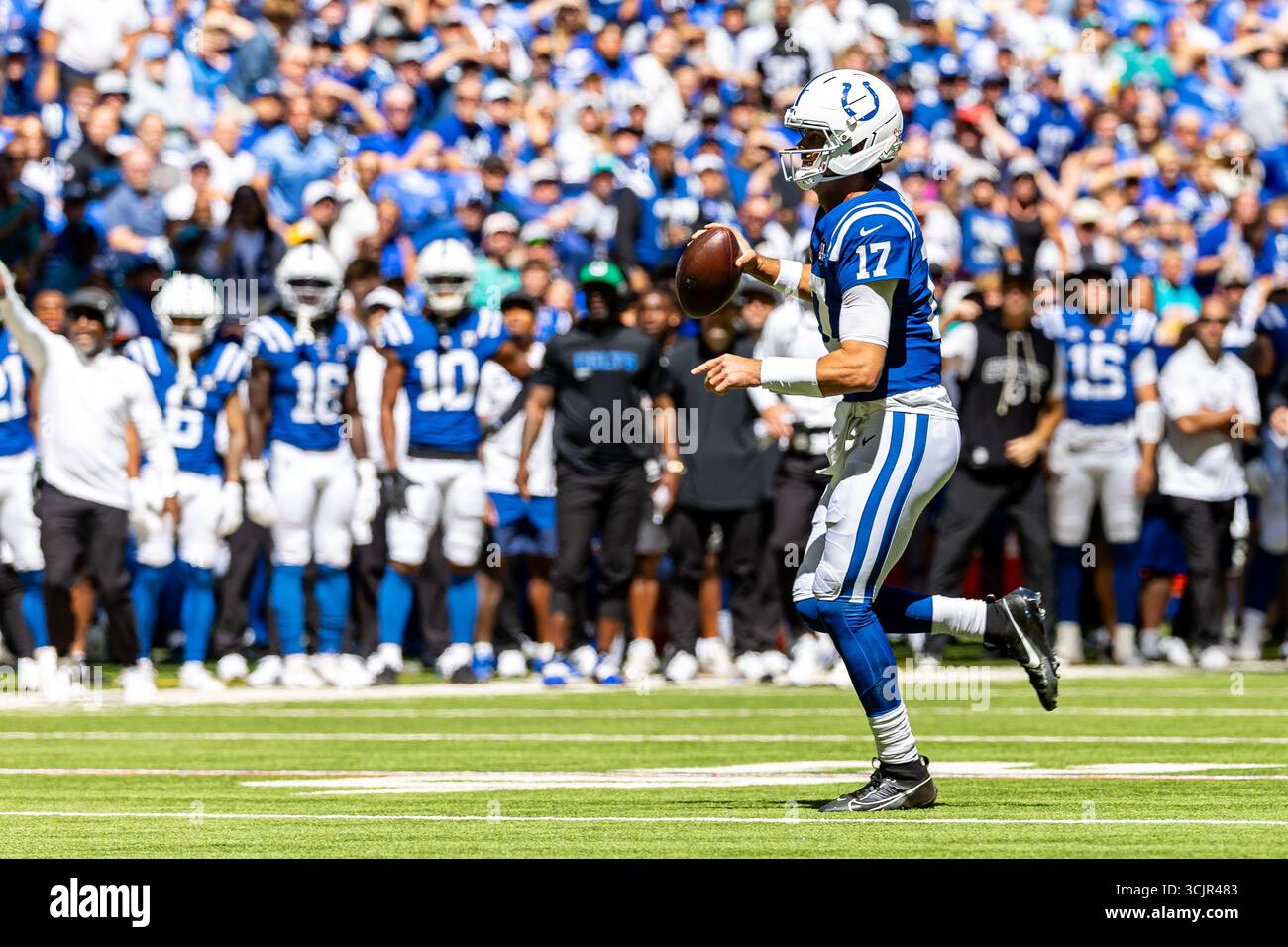 September 07, 2025: Indianapolis Colts quarterback Daniel Jones (17 ...