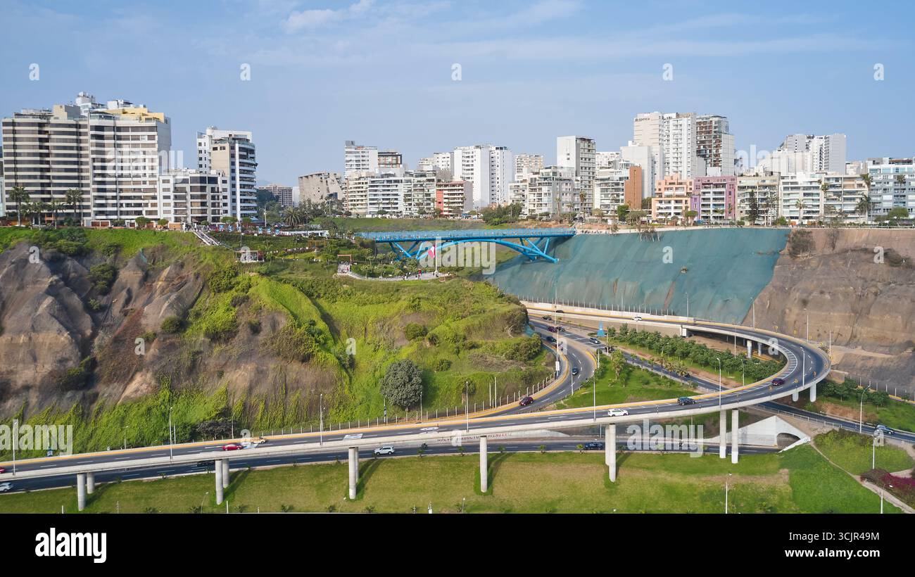 Aerial perspective lima peru showcasing hi-res stock photography and ...