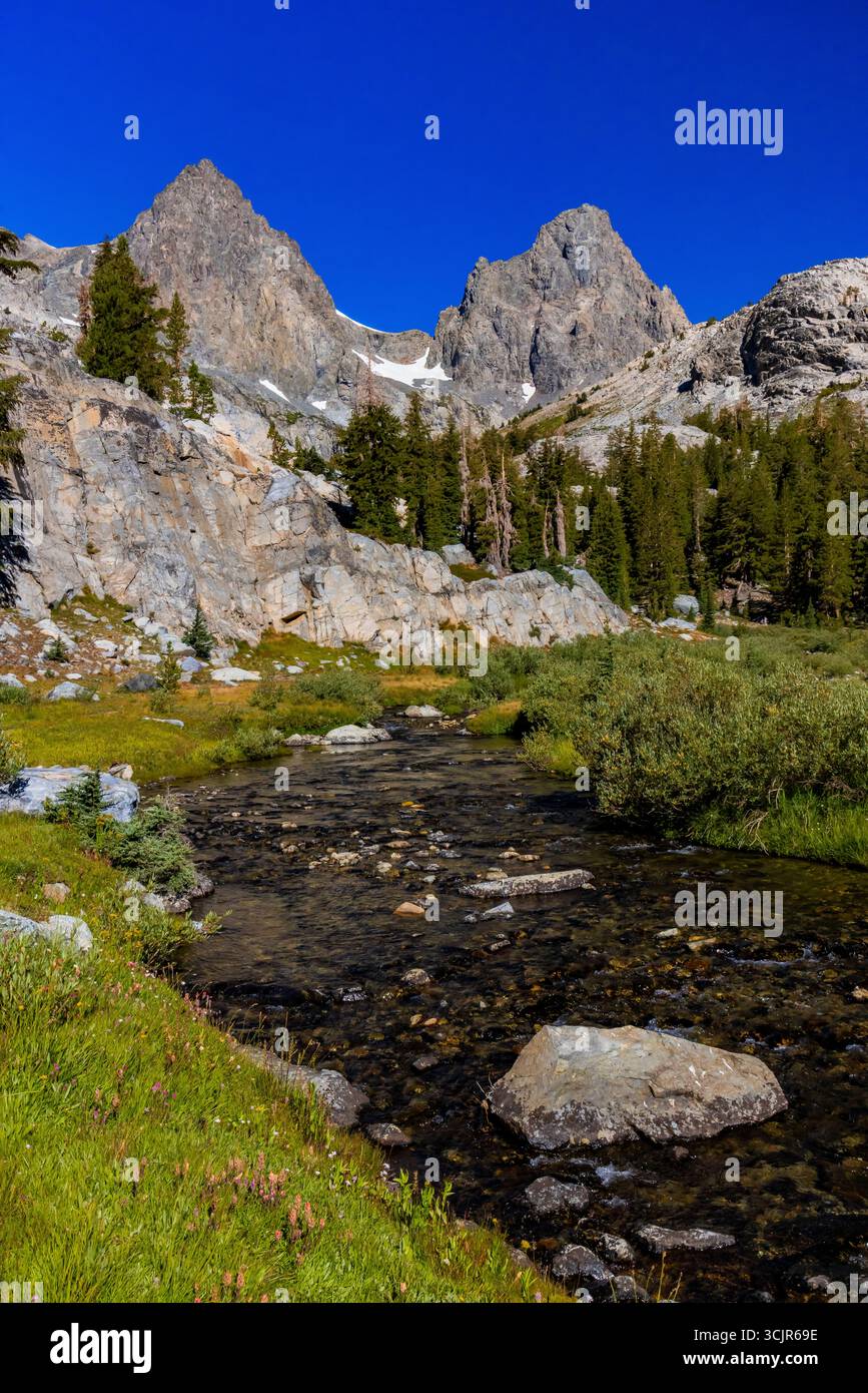 Shadow Creek with Mount Ritter and Banner Peak towering above, Ansel ...