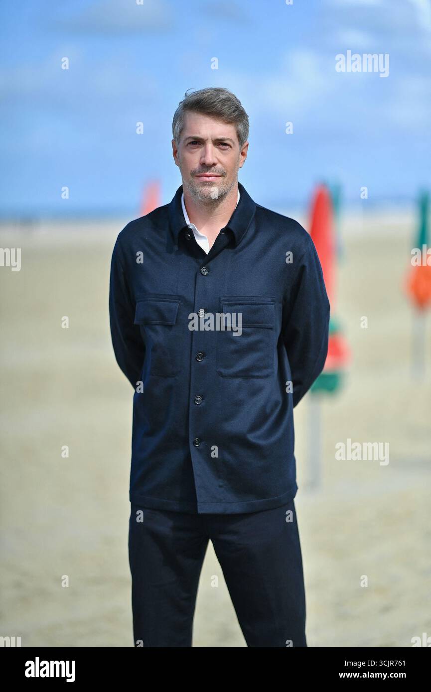 Thomas Cailley posing at the beach photocall as part of the 51th ...