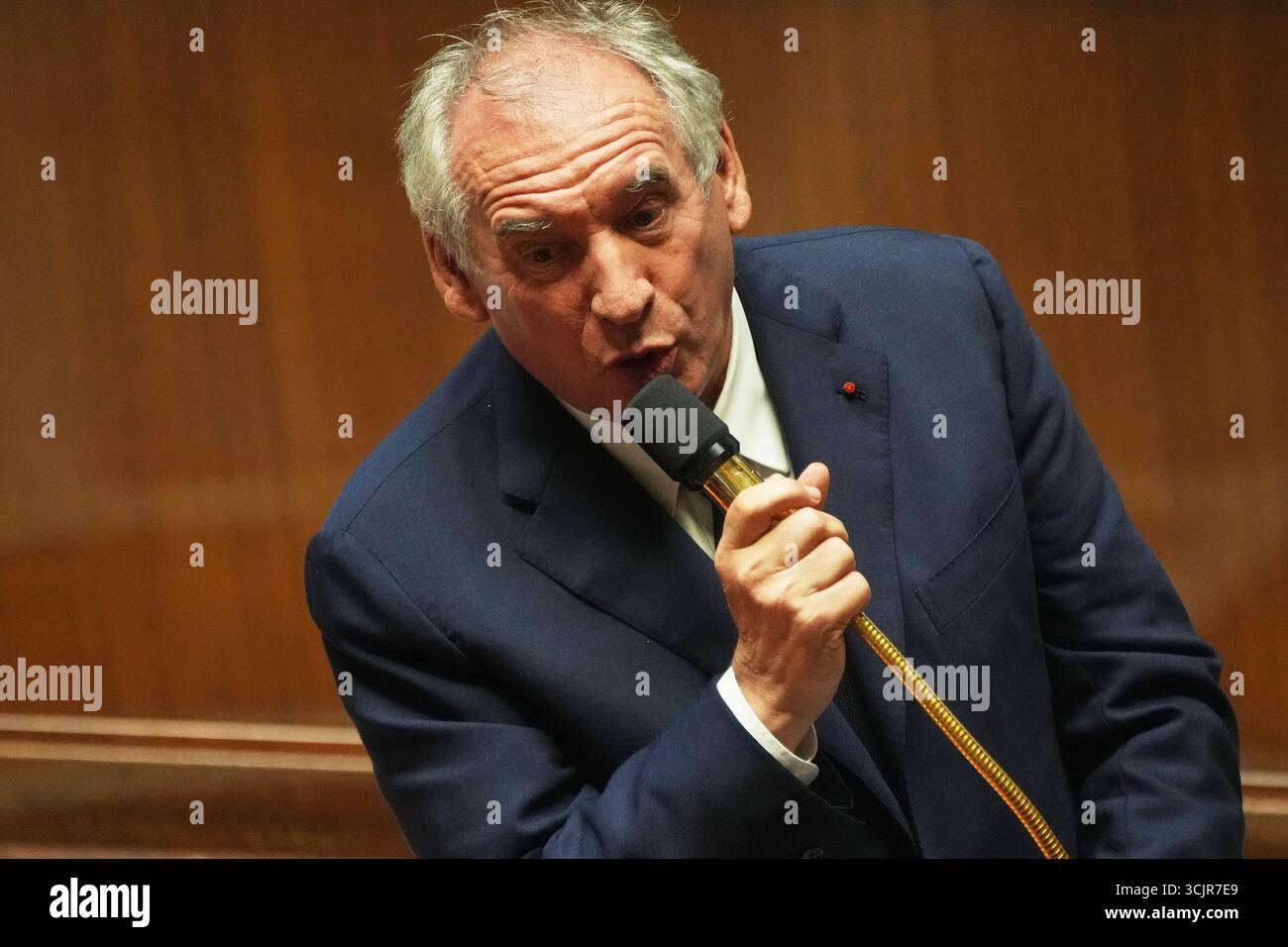 French Prime Minister Francois Bayrou addresses the National Assembly ...
