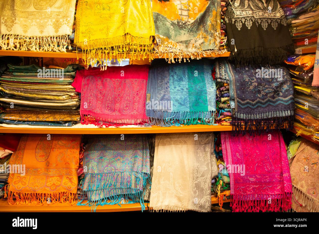 Textiles, Souvenirs for Sale, Old Town Market, Paspatur, Fethiye, Mugla ...