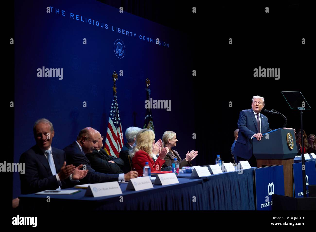 President Donald Trump speaks to the White House Religious Liberty ...