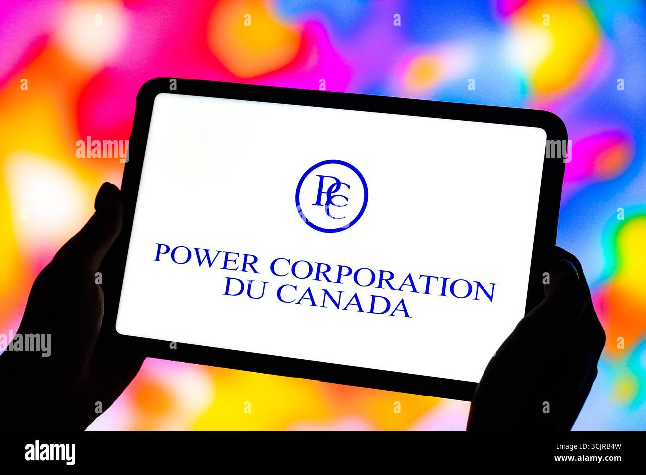 In this photo illustration, the logo of Power Corporation du Canada is ...
