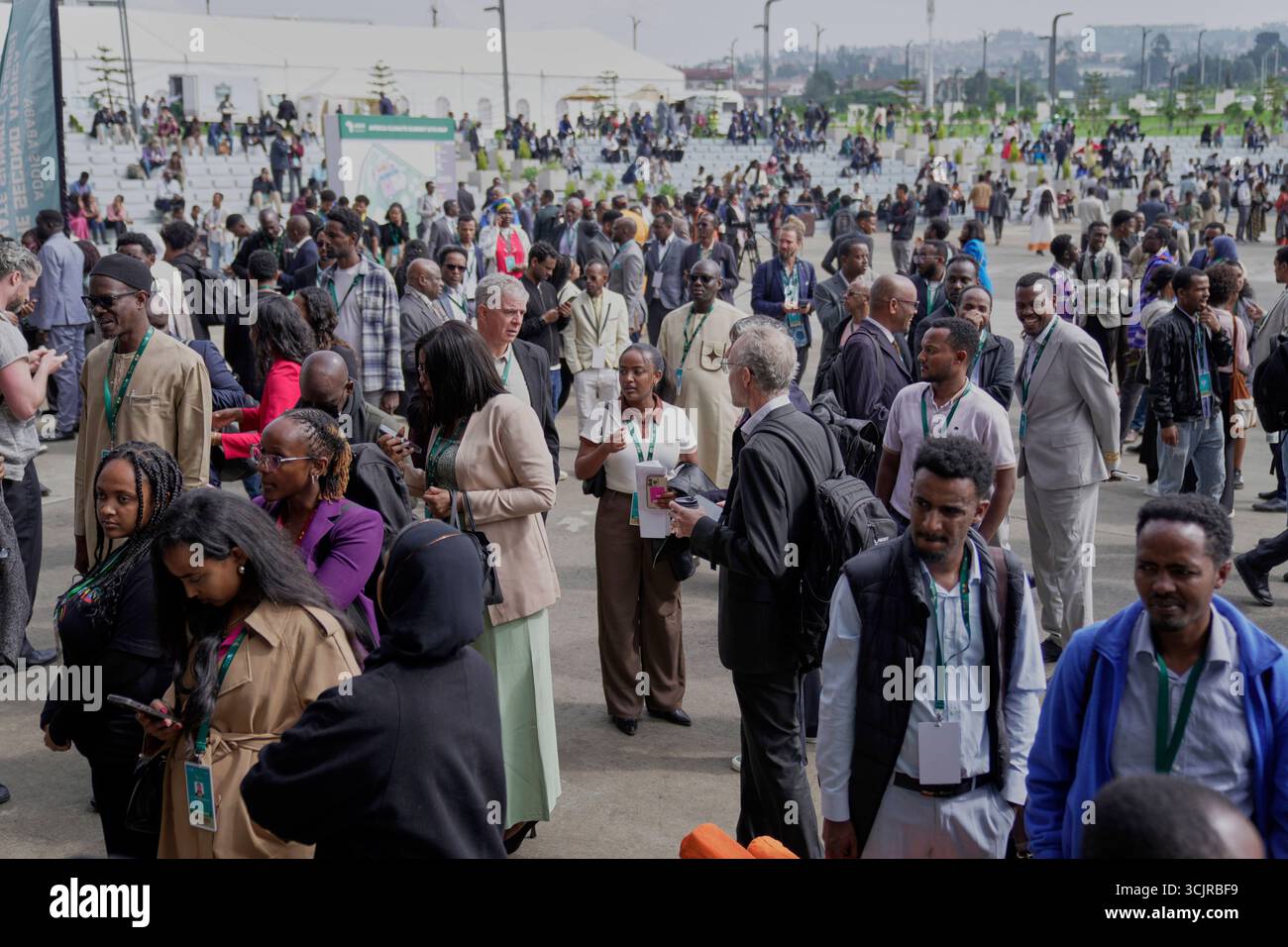 Delegates gather for the opening of the High-Level Leaders Summit at ...