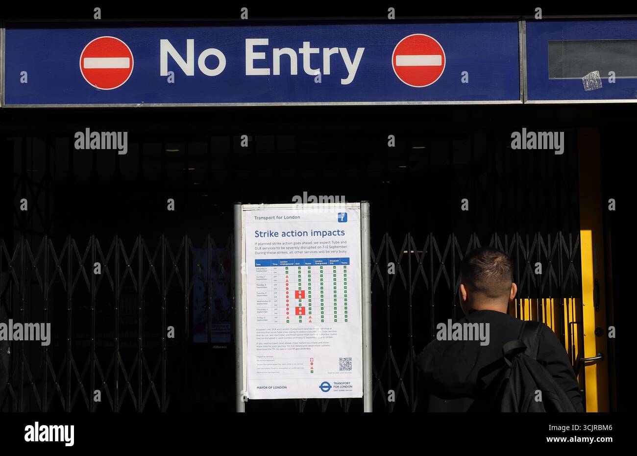 London, UK. 8th September 2025. London tube strikes from 7th-11th ...
