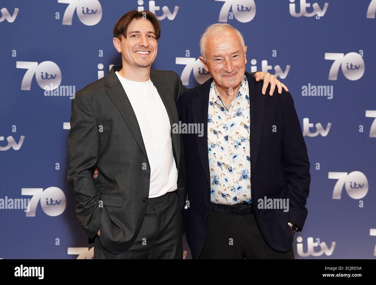 Tom Rosenthal (left) and Jim Rosenthal attend the ITV 70th celebration ...