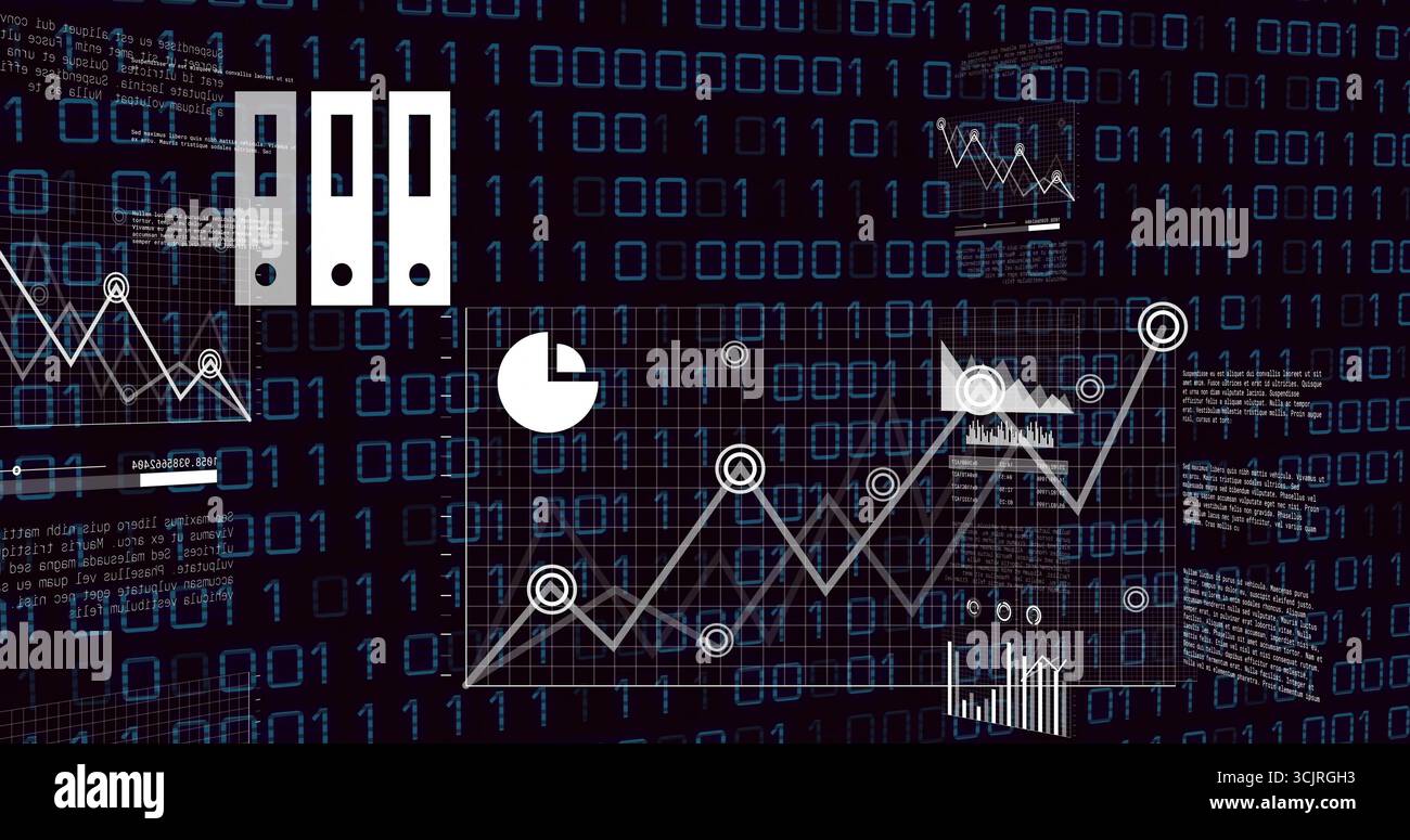 Multiple white bar chart icons hi-res stock photography and images - Alamy