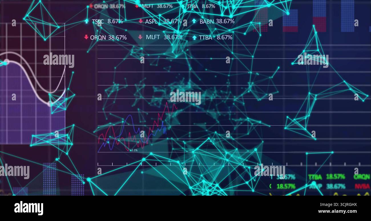 Displaying network nodes percentage hi-res stock photography and images ...