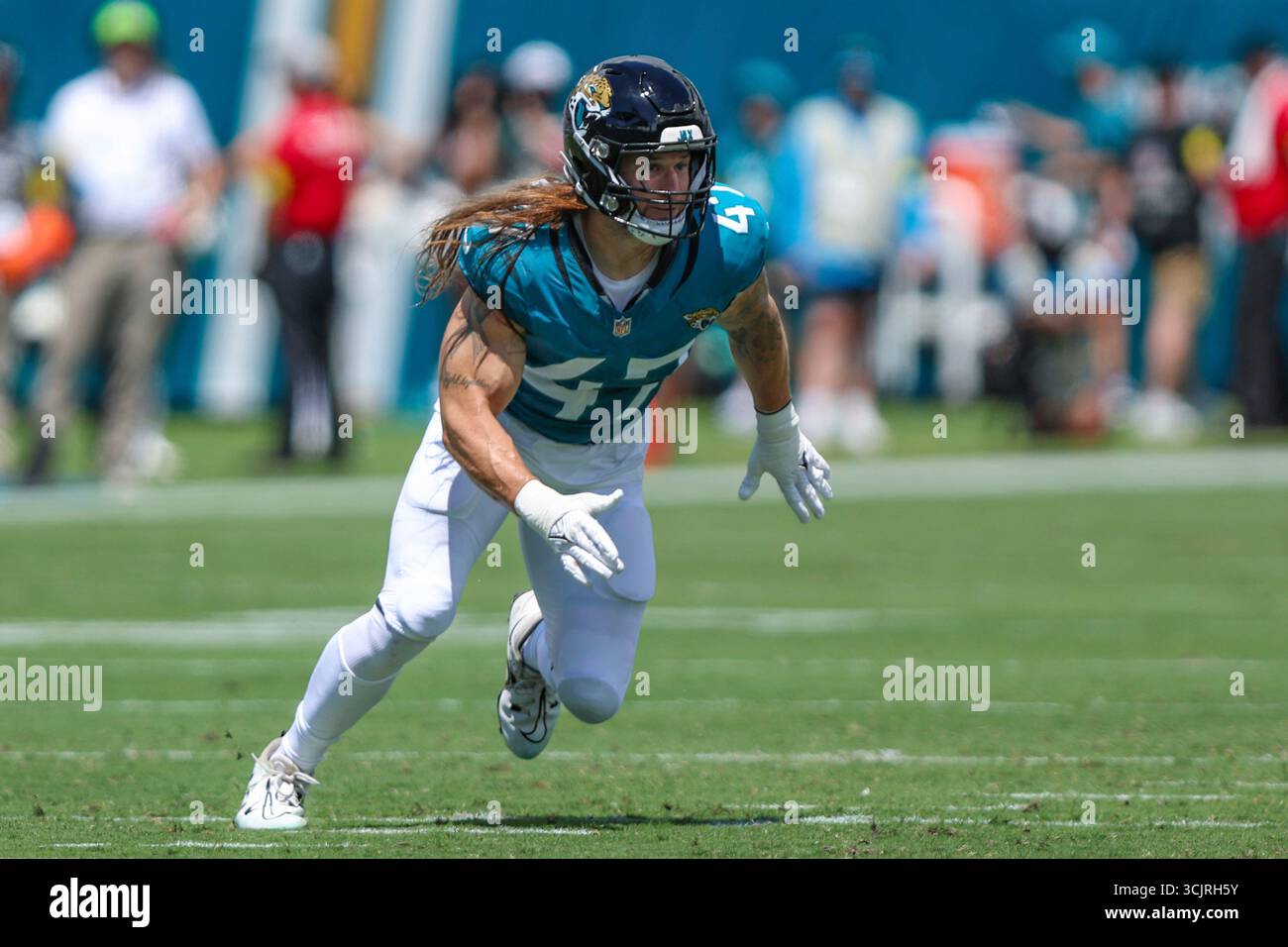Jacksonville Jaguars tight end Patrick Herbert (47) in action during an ...