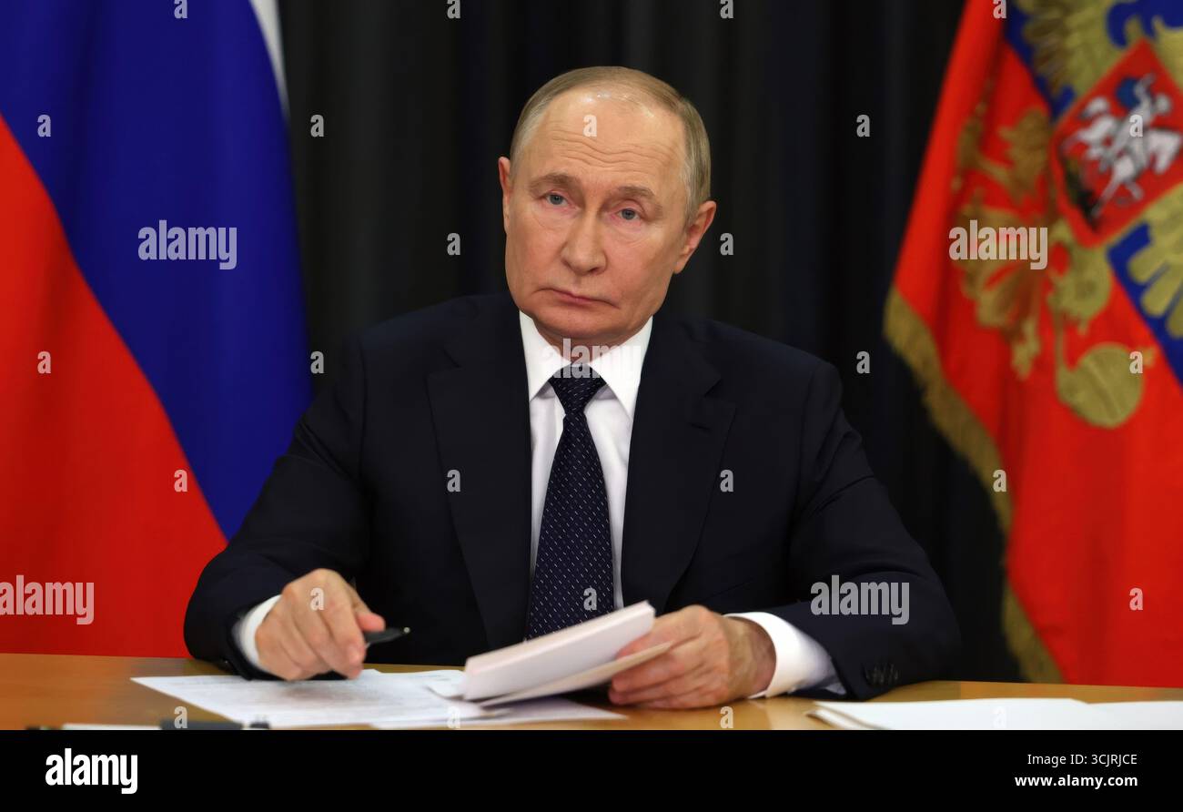 Bocharov Ruchey, Russia. 08 September, 2025. Russian President Vladimir ...