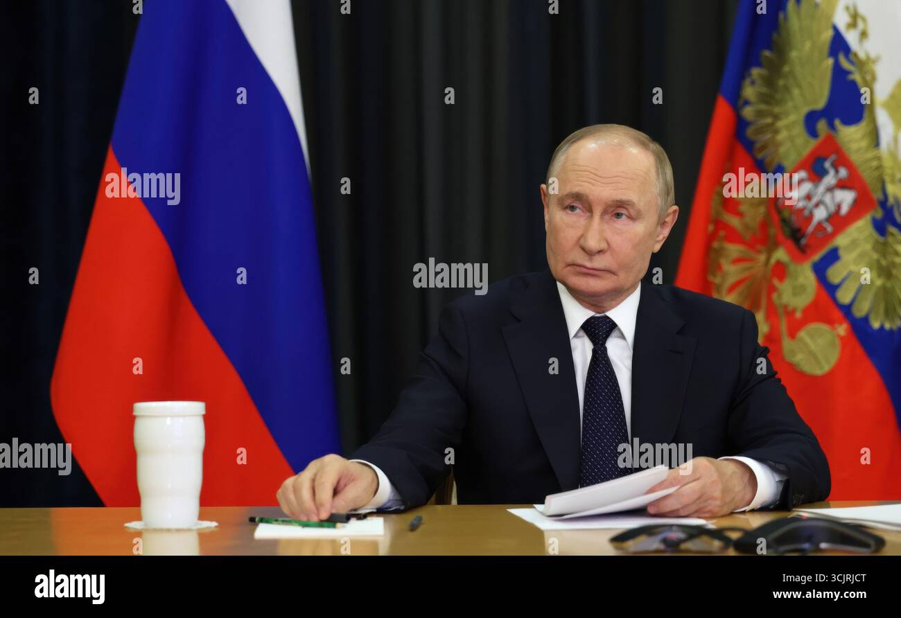 Bocharov Ruchey, Russia. 08 September, 2025. Russian President Vladimir ...