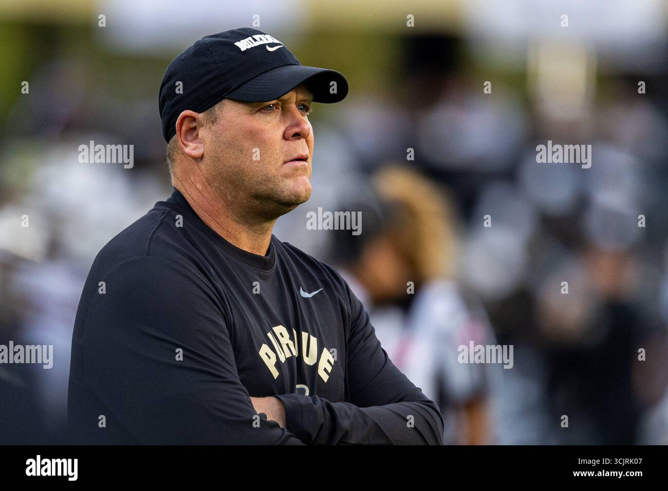 September 06, 2025: Purdue head coach Barry Odom during NCAA football ...