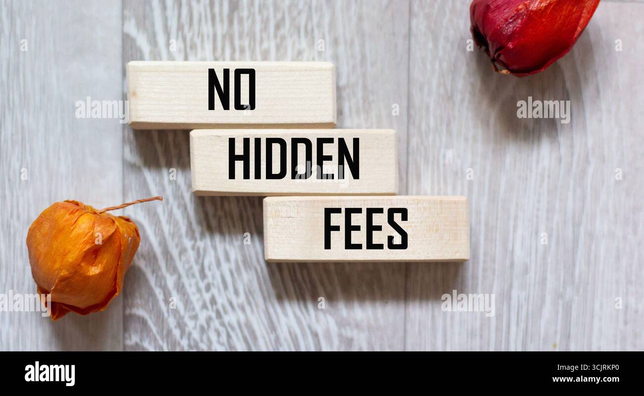 A symbol With no hidden fees. A concept word With no hidden fees on ...