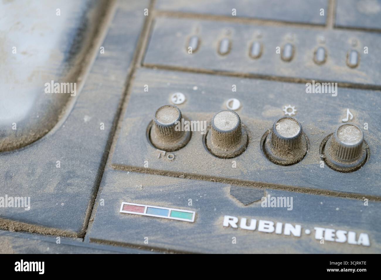 Bulanka, Czech Republic, 28 August 2025 - close-up of a dusty vintage ...