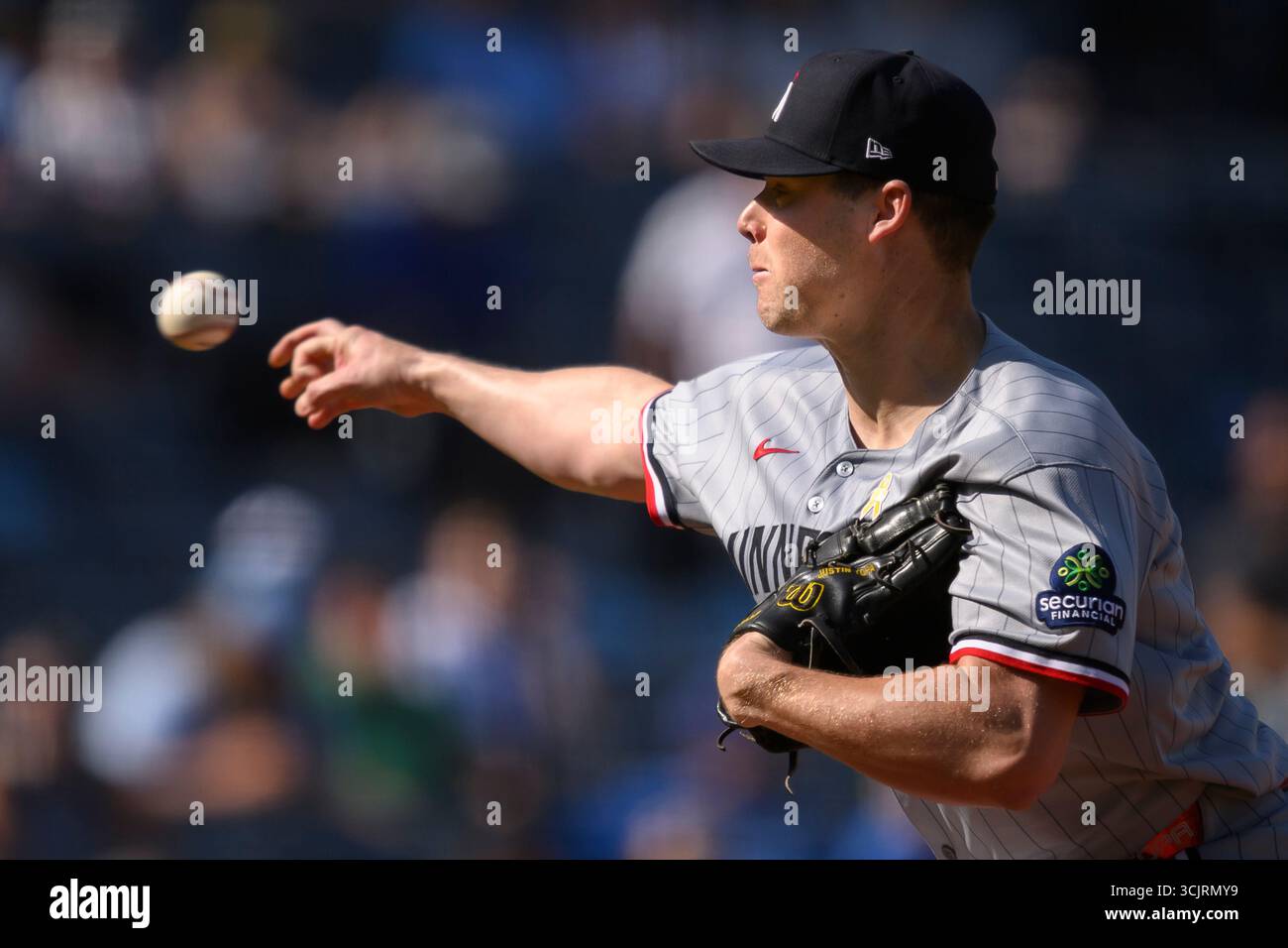 Minnesota Twins relief pitcher Justin Topa throws during the ninth ...