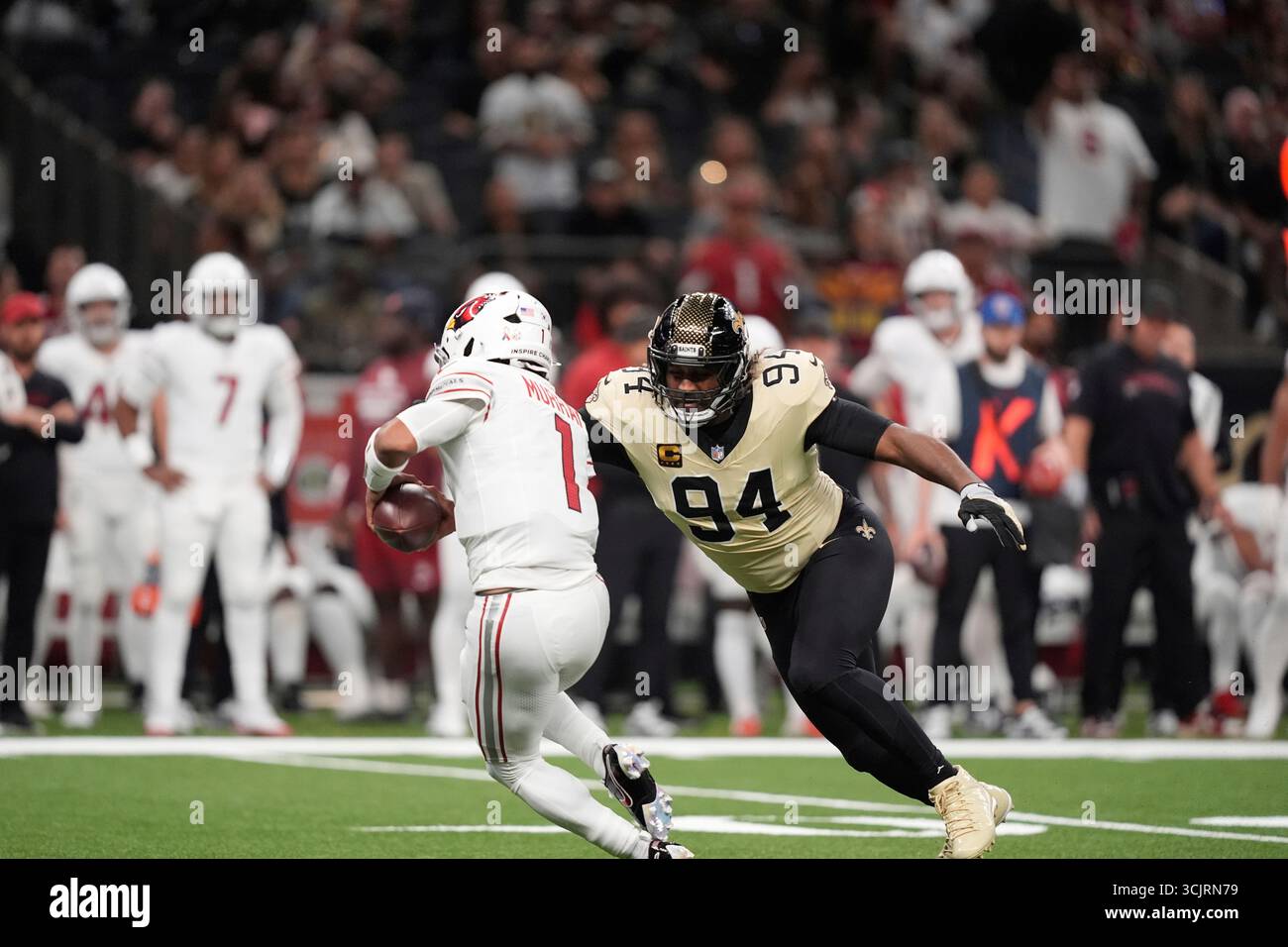 New Orleans Saints defensive end Cameron Jordan (94) sacks Arizona ...