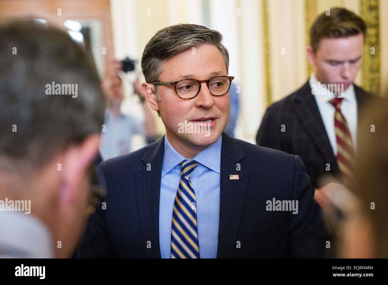 Speaker of the U.S. House of Representatives Mike Johnson (R-LA) speaks ...