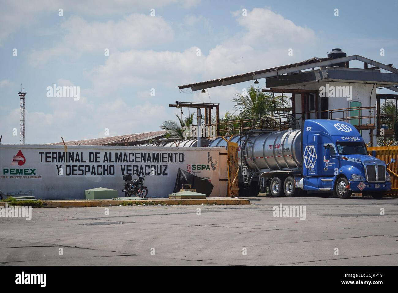 A tanker truck exits the Petroleos Mexicanos (PEMEX) fuel depot and ...