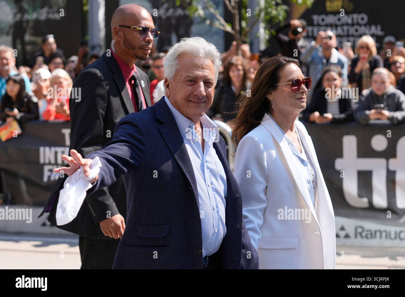 Dustin Hoffman, left, and Lisa Hoffman attend the premiere of "Tuner ...