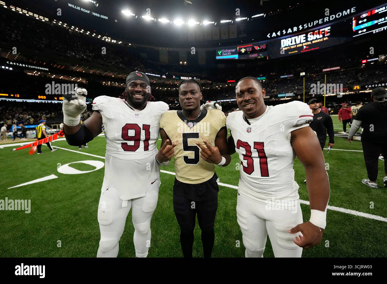 New Orleans Saints running back Kendre Miller (5), Arizona Cardinals ...