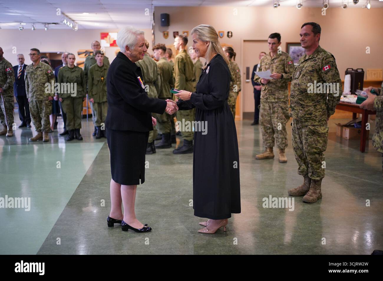 The Duchess of Edinburgh (presents the King's Coronation medals to Mrs ...