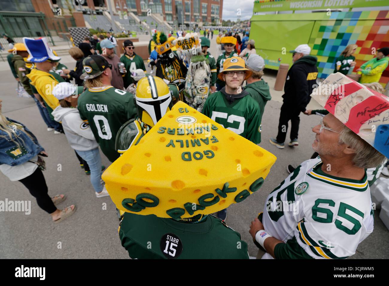 Green Bay Packers fans before an NFL football game Sunday, Sept. 7 ...