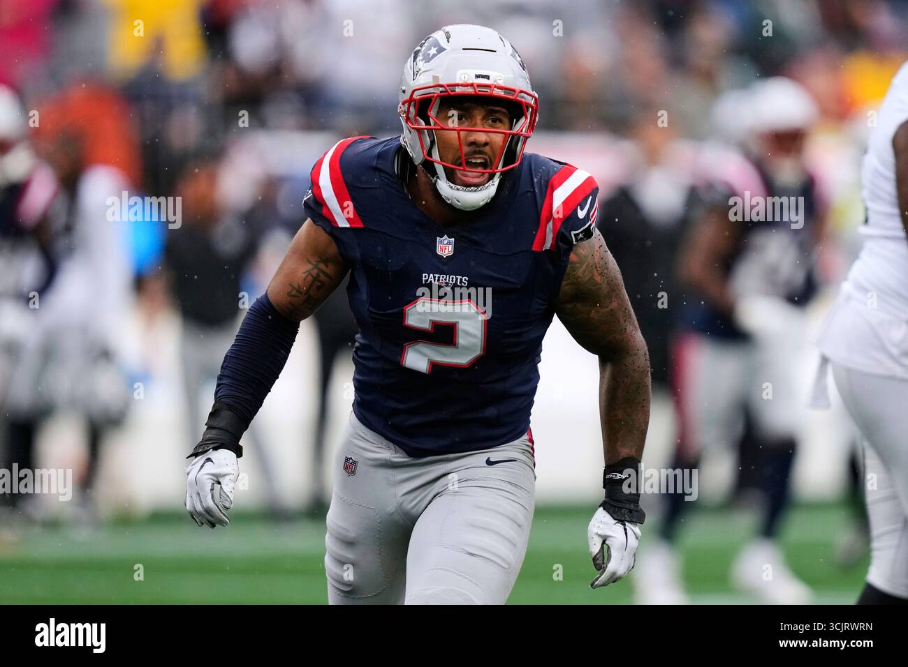 New England Patriots linebacker Harold Landry III (2) during an NFL ...