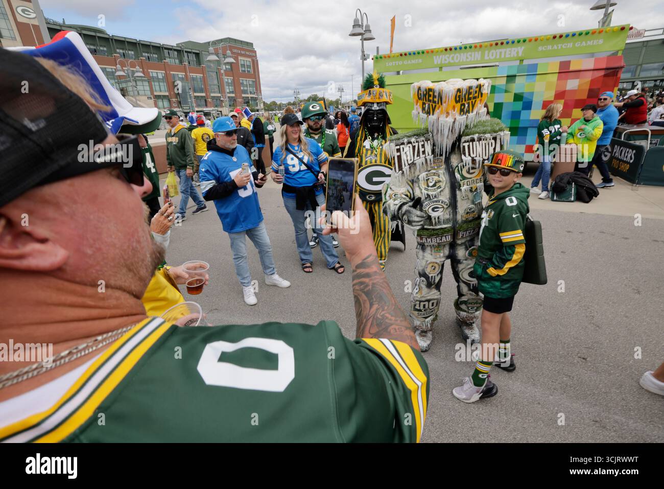Green Bay Packers fans before an NFL football game Sunday, Sept. 7 ...