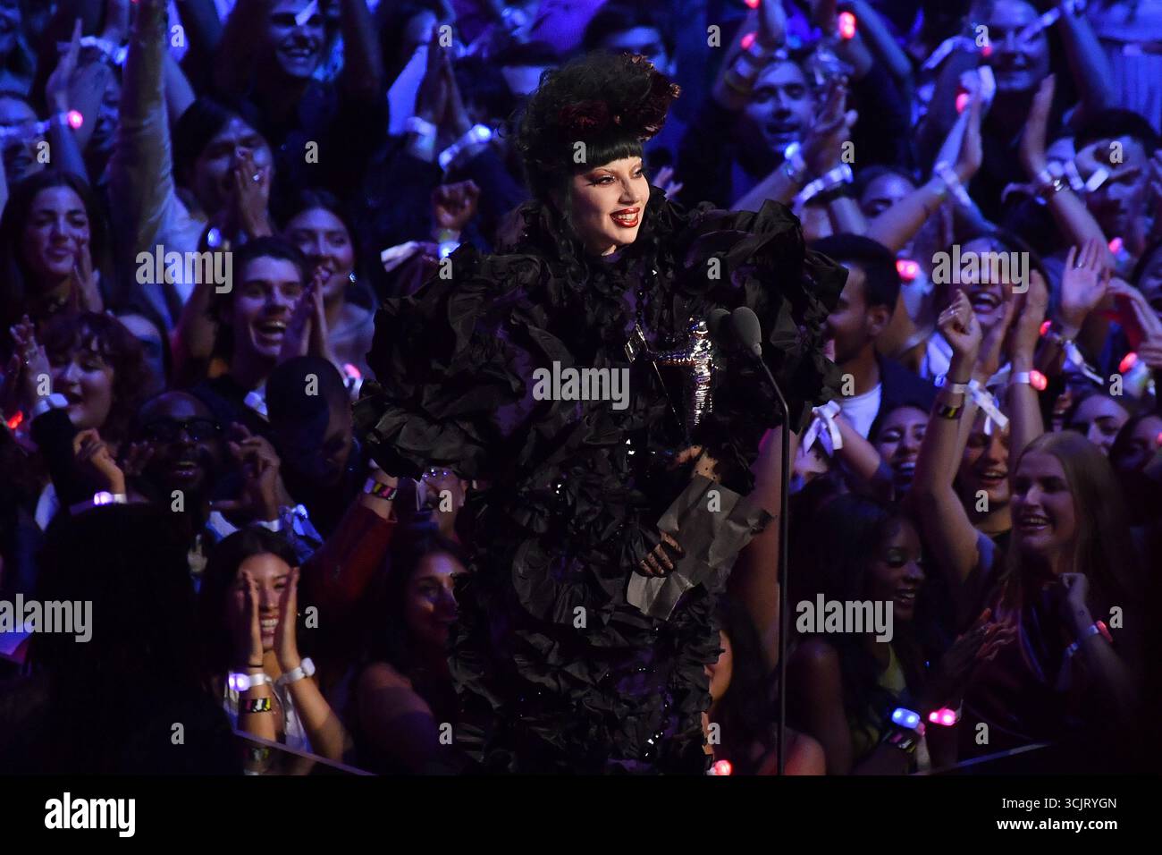 Elmont, USA. 08th Sep, 2025. Lady Gaga receives MTV's VMA for 'Artist ...