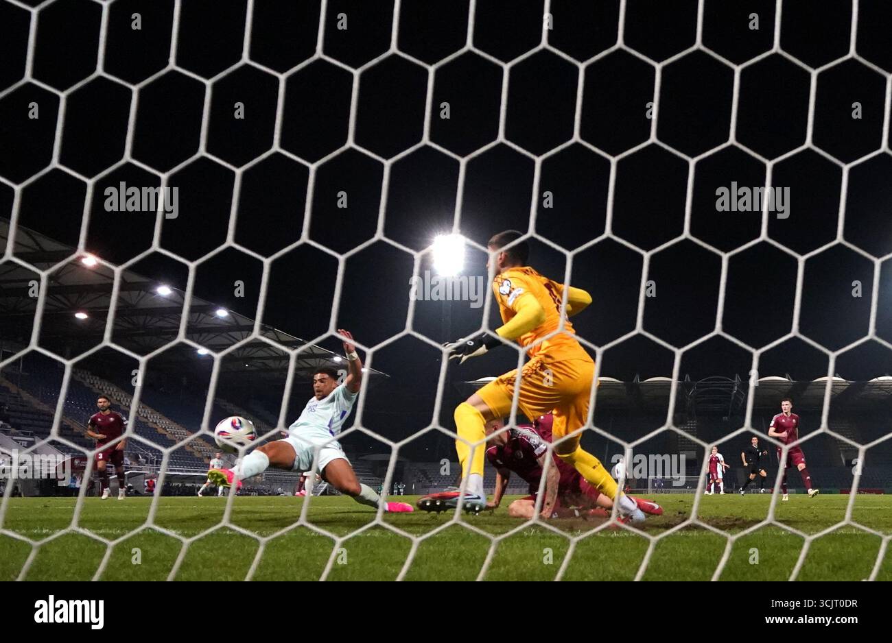 Scotland's Che Adams scores their side's first goal of the game during ...