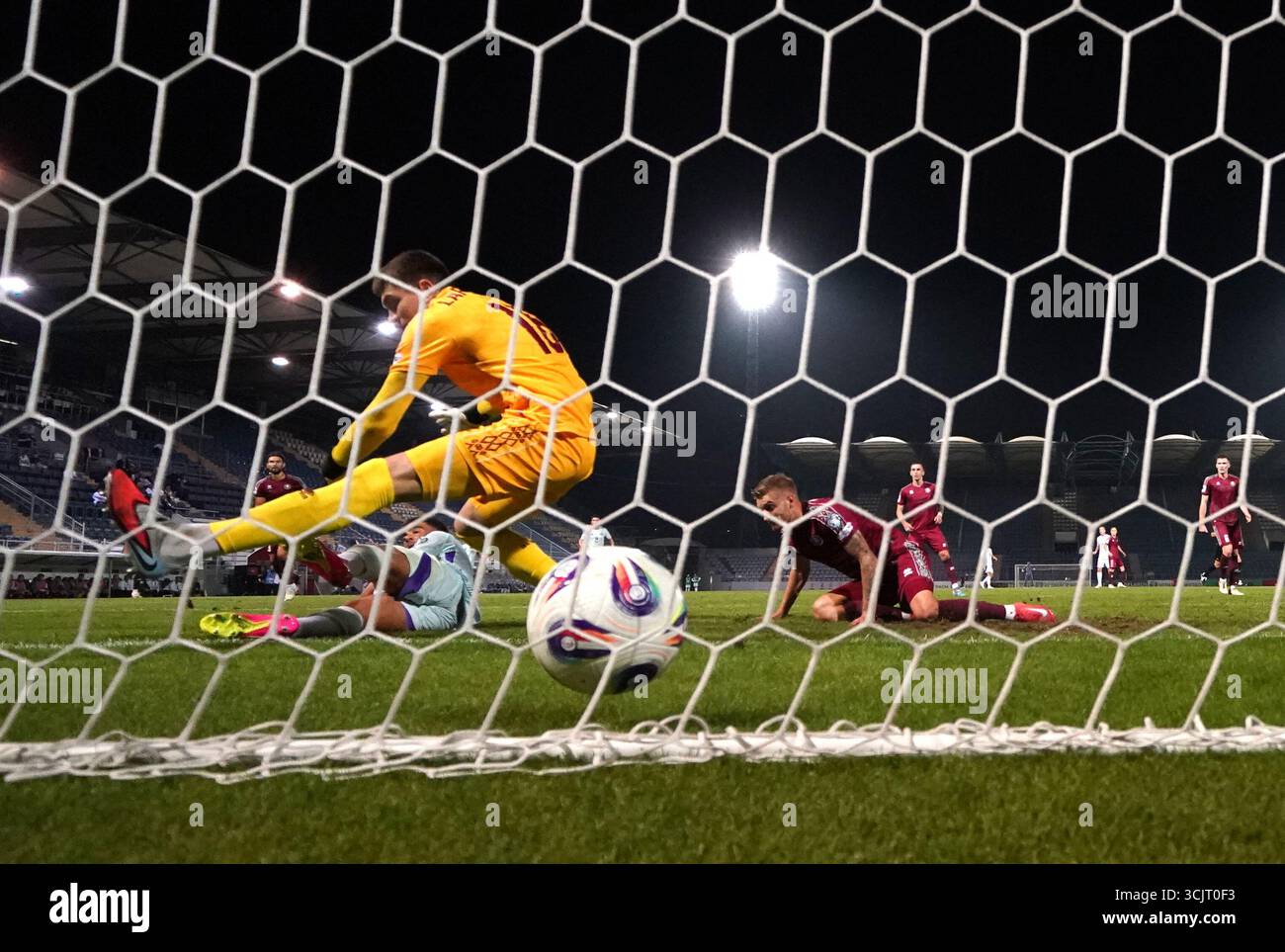Scotland's Che Adams scores their side's first goal of the game during ...
