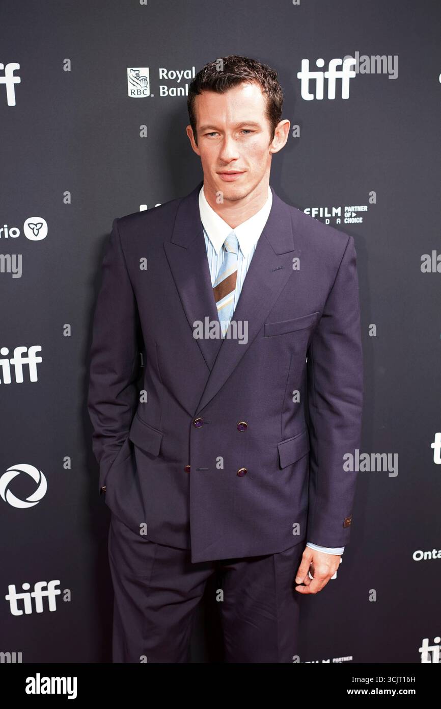 Callum Turner attends the red carpet for the 'Eternity' premiere during ...