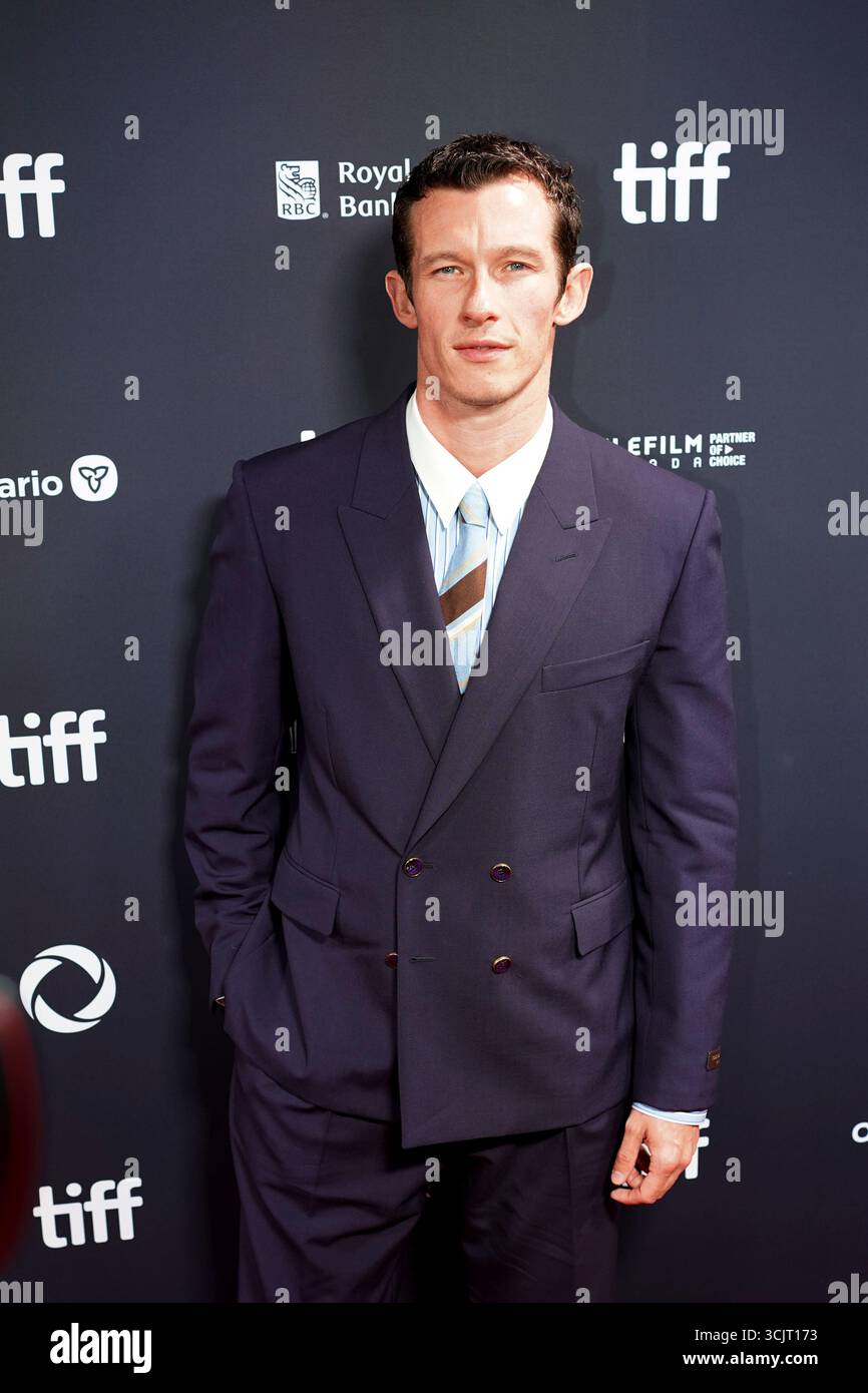 Callum Turner attends the red carpet for the 'Eternity' premiere during ...