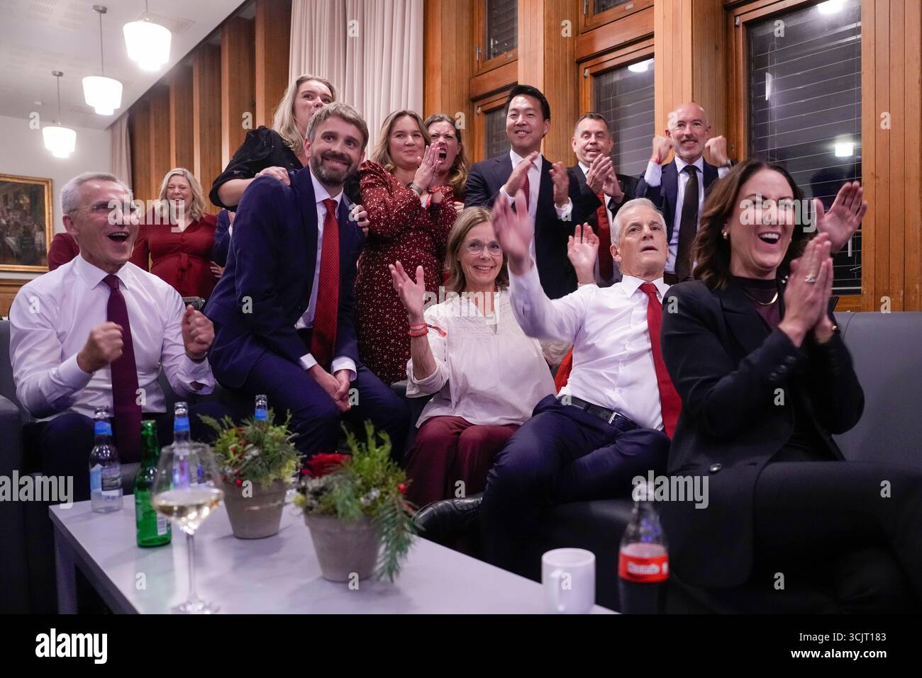 The Labour Party's election vigil at the People's House during the 2025 ...