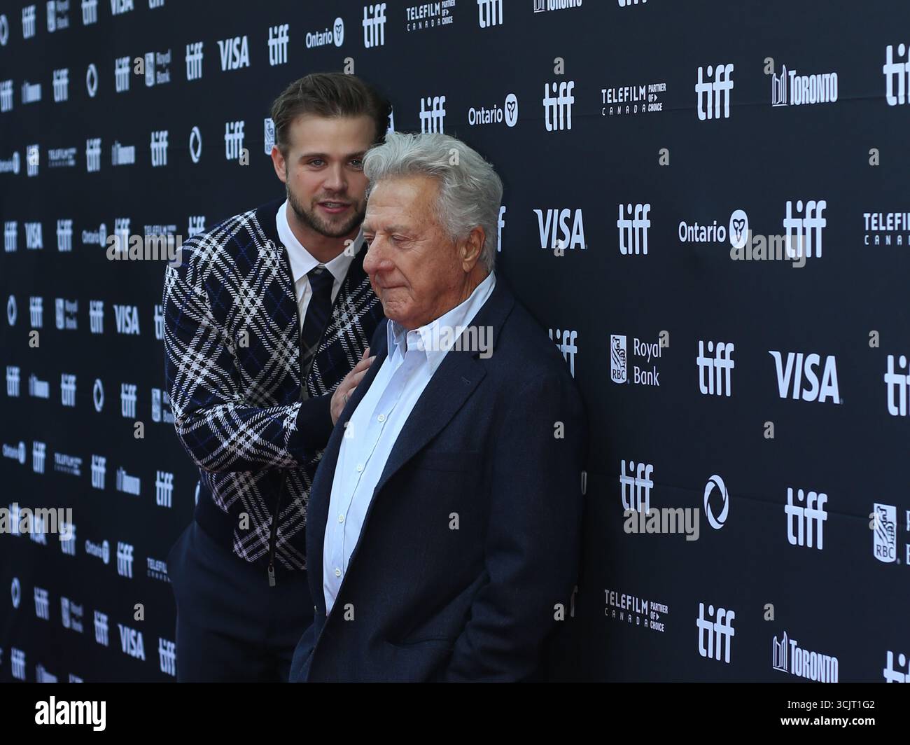 Leo Woodall and Dustin Hoffman attend the premiere of ''Tuner'' during ...