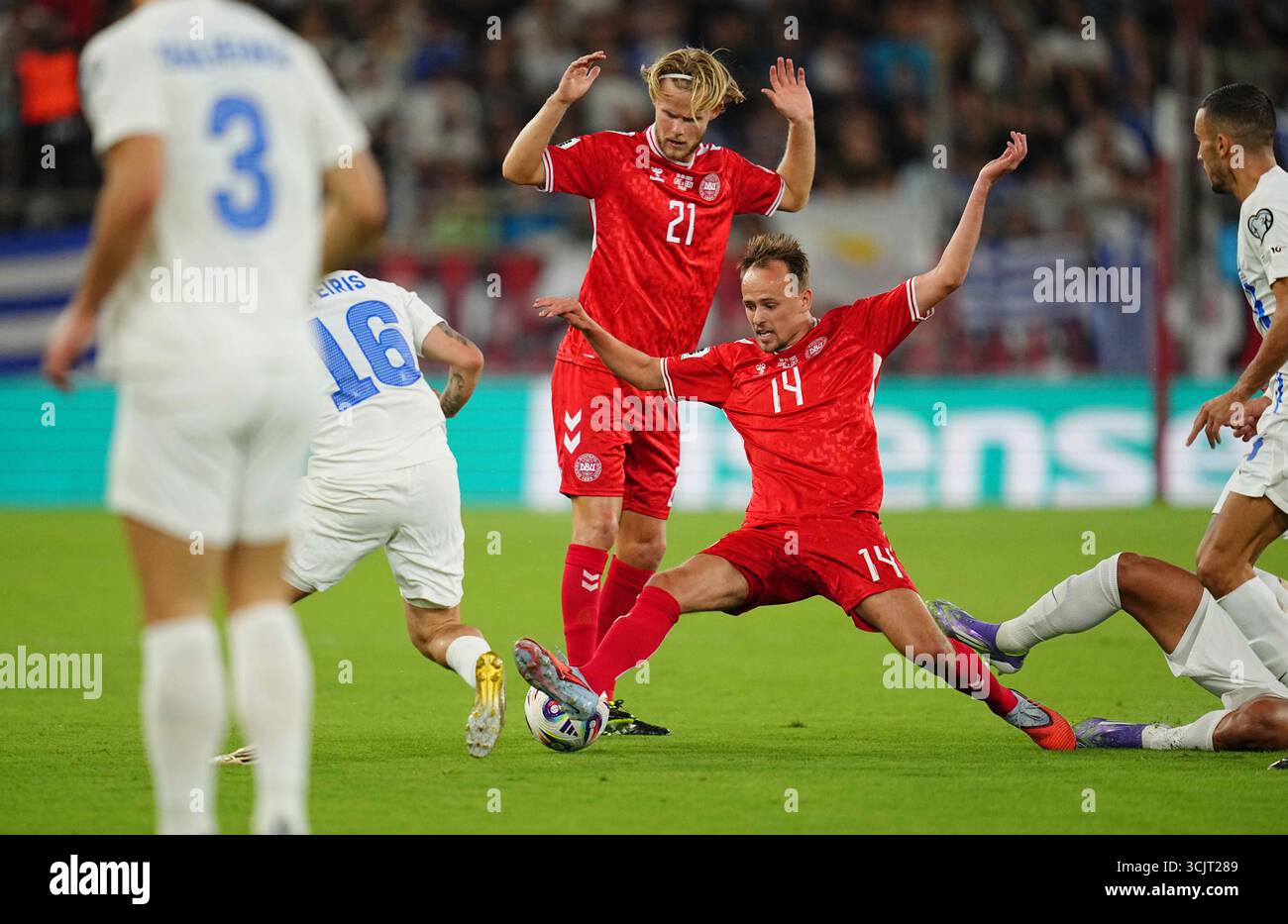 September 08 2025: Mikkel Damsgaard of Denmark // during a World Cup ...