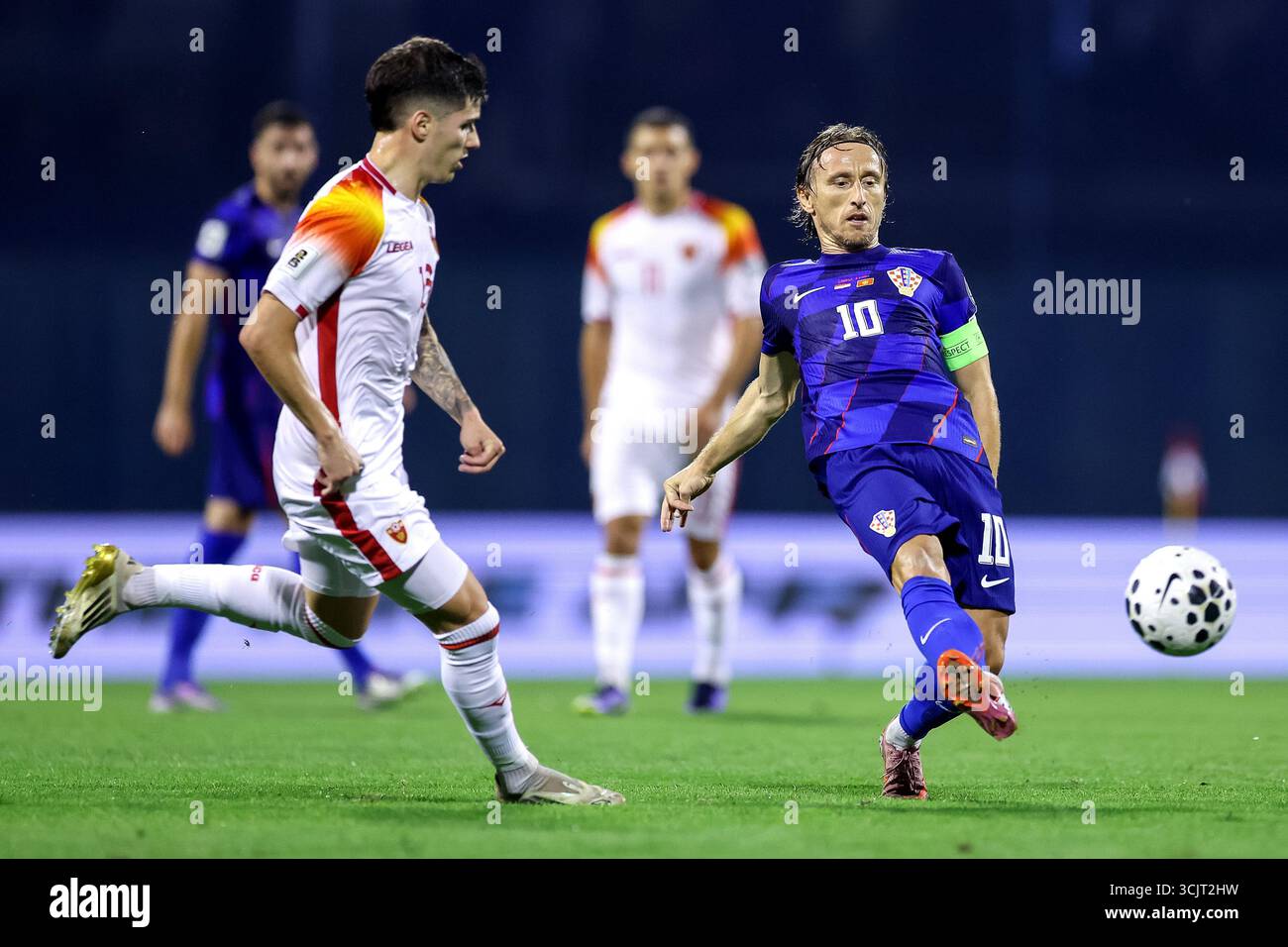 Luka Modric of Croatia pass the ball during the FIFA World Cup 2026 qualifier match between ...