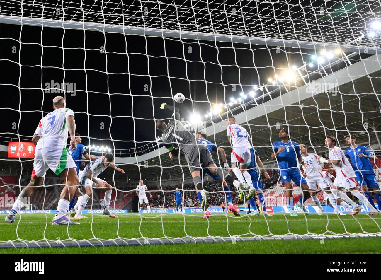 Italy's goalkeeper Gianluigi Donnarumma makes a save during a Group I ...